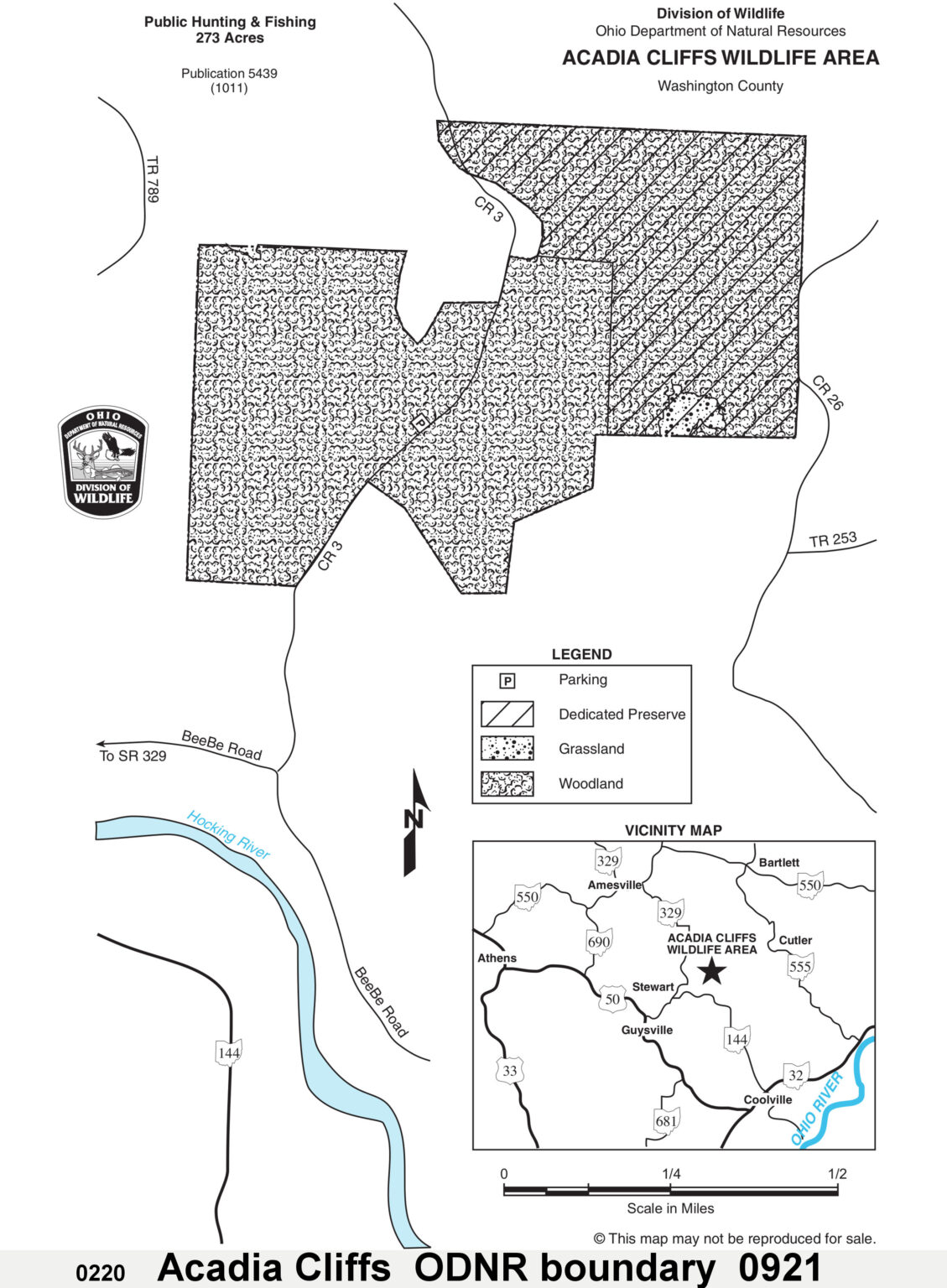 q Acadia Cliffs – Ohio Hunting Maps – 1400+ page Map Guide to Public Lands