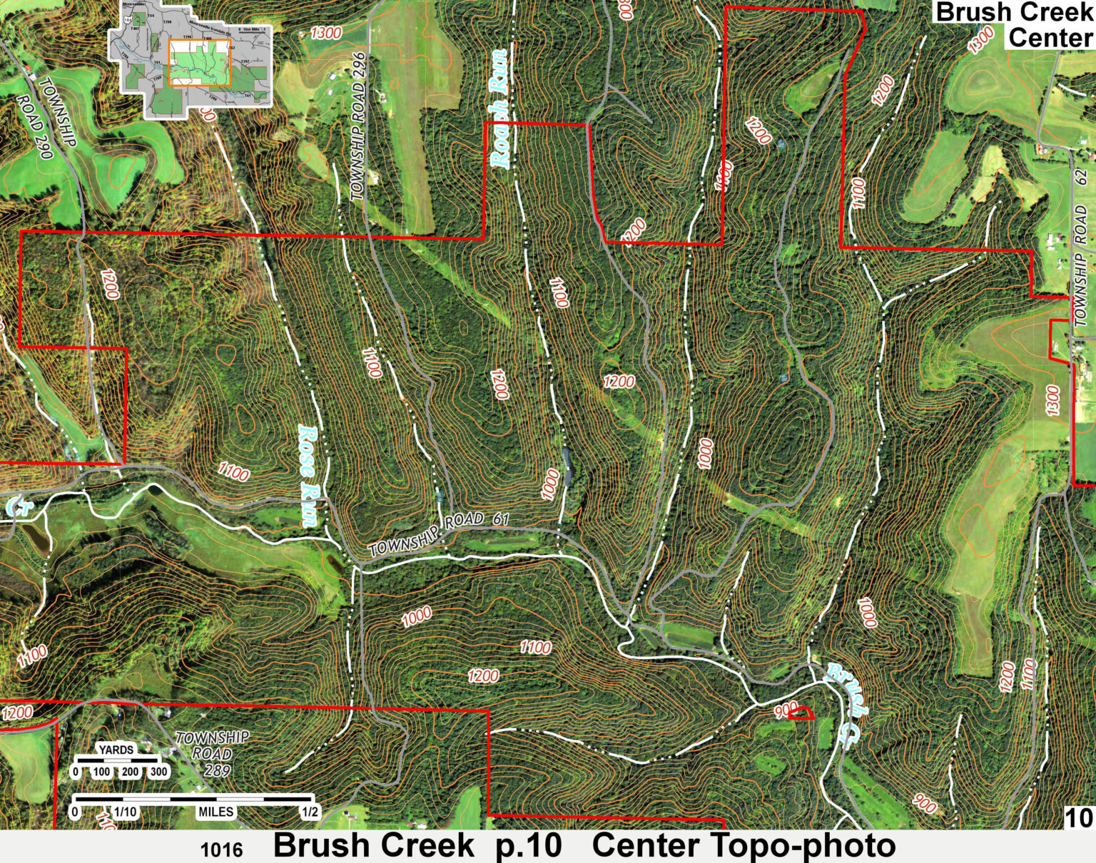 q Brush Creek – Ohio Hunting Maps – 1400+ page Map Guide to Public Lands