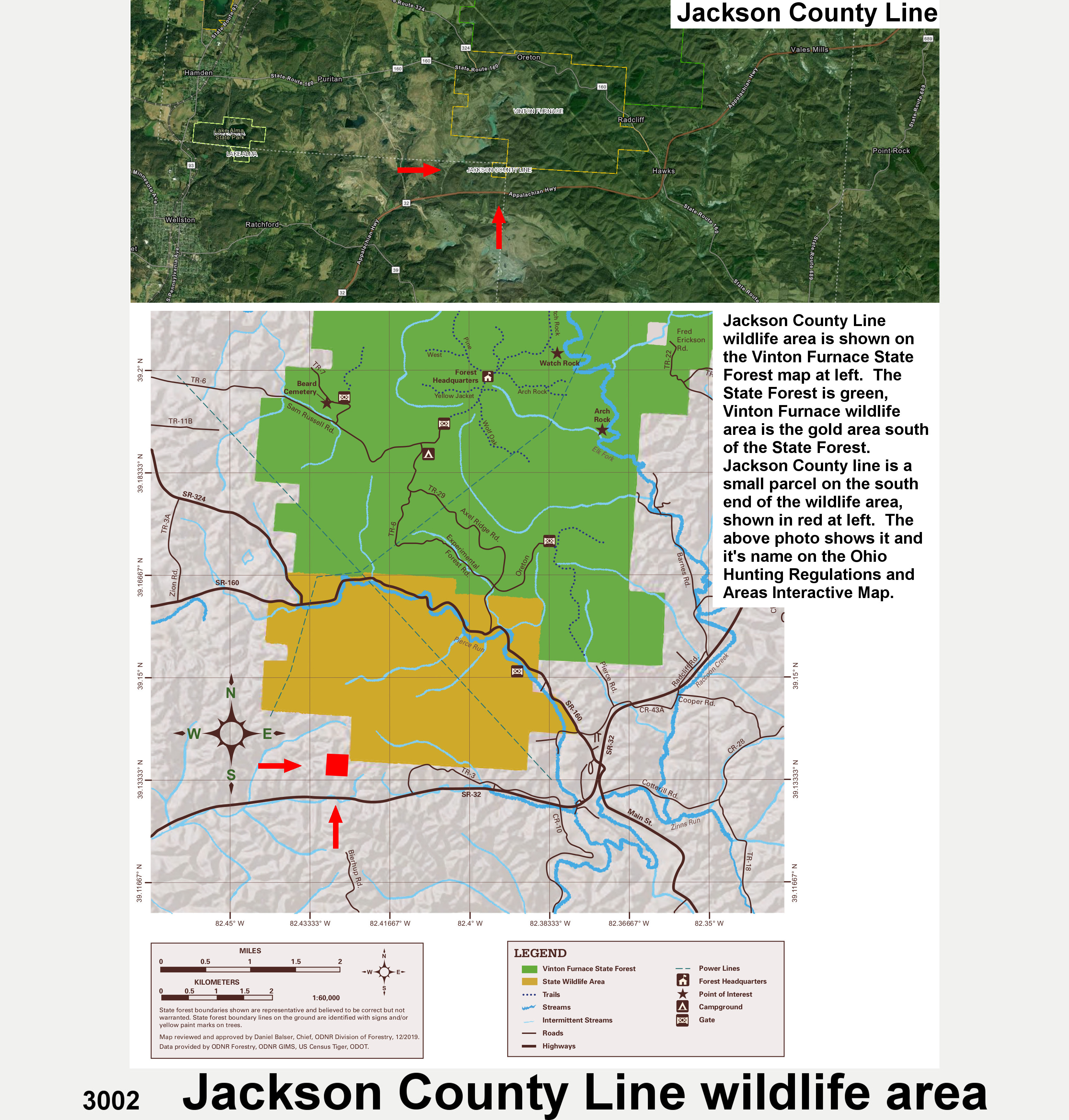 q Jackson County Line - Ohio Hunting Maps - 1275+ page Map Guide to Public Lands