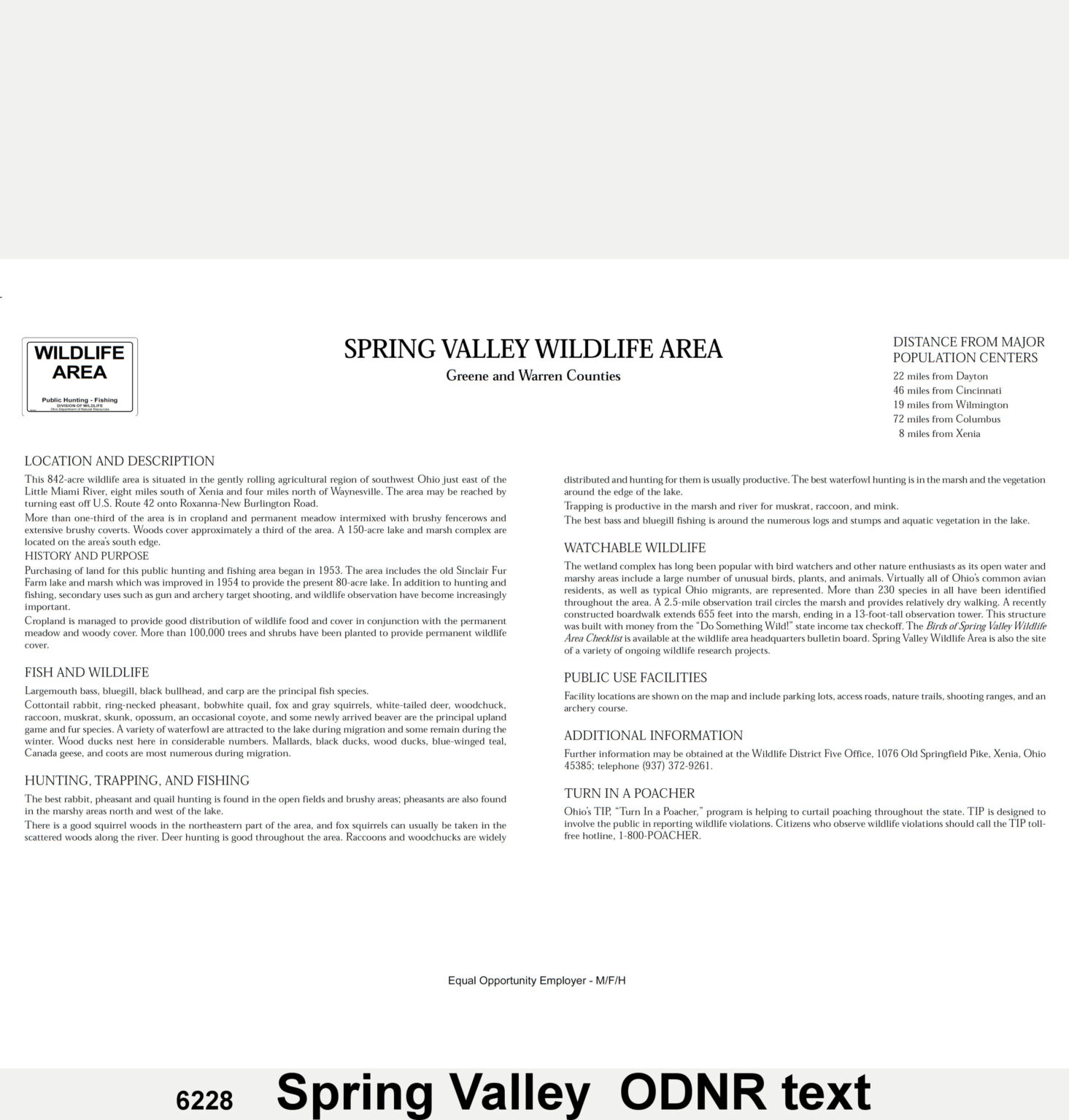 q Spring Valley – Ohio Hunting Maps – 1400+ page Map Guide to Public Lands