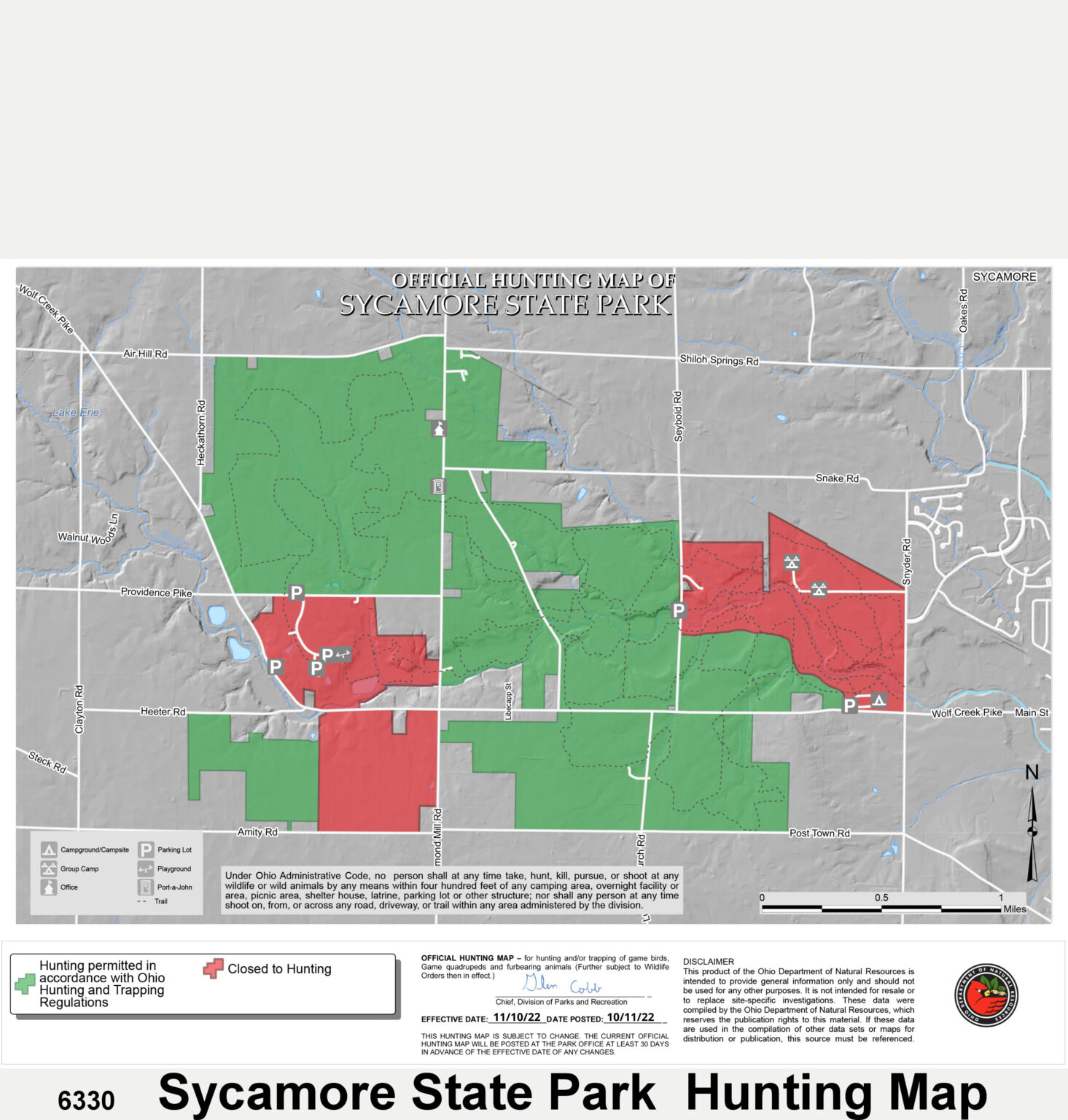 q Sycamore S.P. – Ohio Hunting Maps – 1400+ page Map Guide to Public Lands