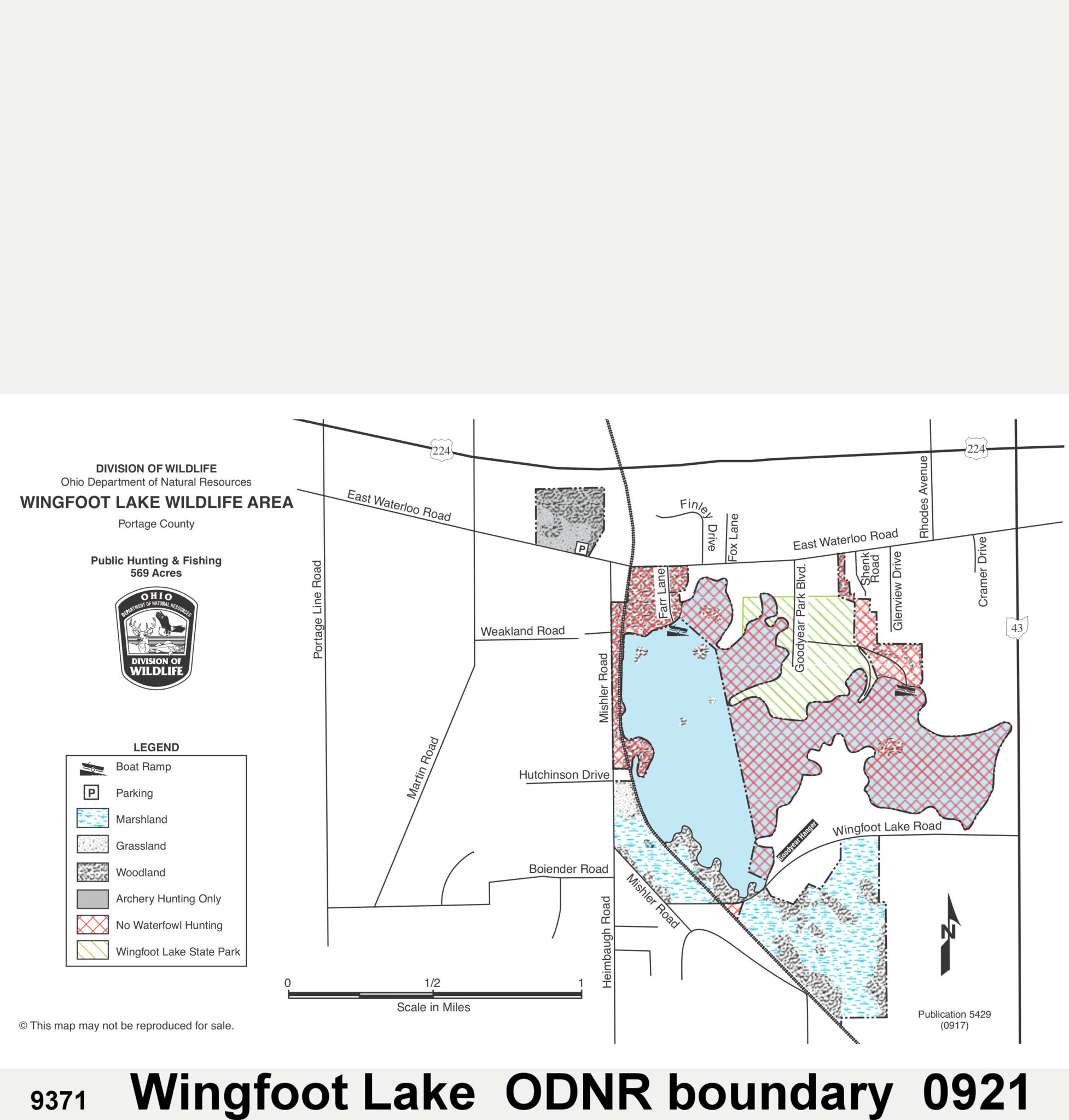 q Wingfoot Lake – Ohio Hunting Maps – 1400+ page Map Guide to Public Lands