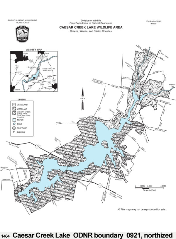 q Caesar Creek S.P. – Ohio Hunting Maps – 1400+ page Map Guide to ...