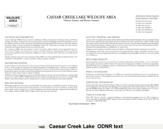 q Caesar Creek S.P. – Ohio Hunting Maps – 1400+ page Map Guide to ...