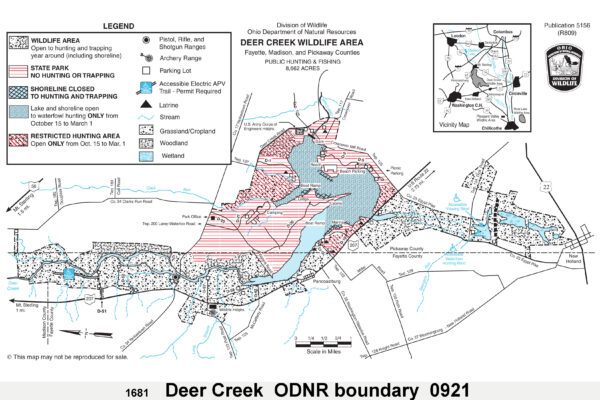 q Deer Creek large – Ohio Hunting Maps – 1400+ page Map Guide to Public ...