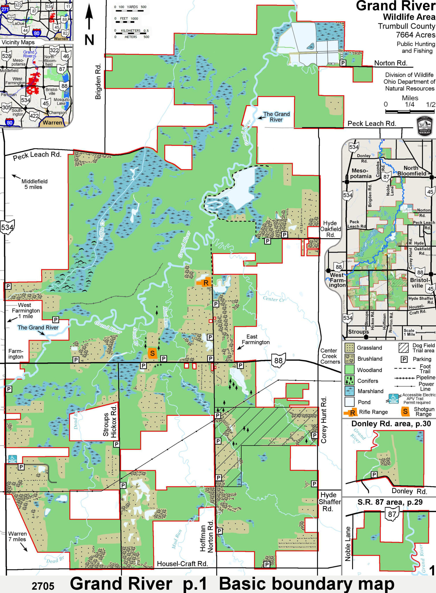 q Grand River – Ohio Hunting Maps – 1400+ page Map Guide to Public Lands