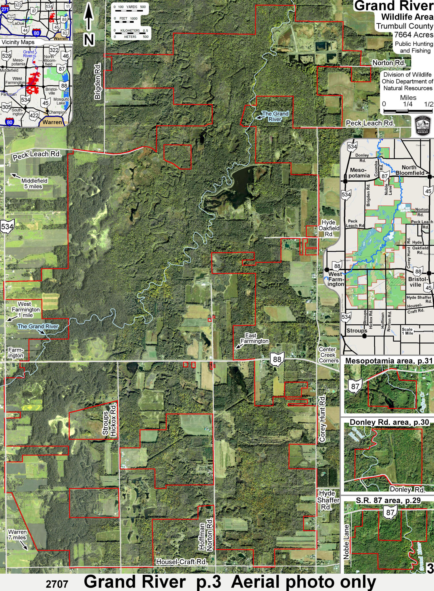 q Grand River – Ohio Hunting Maps – 1400+ page Map Guide to Public Lands