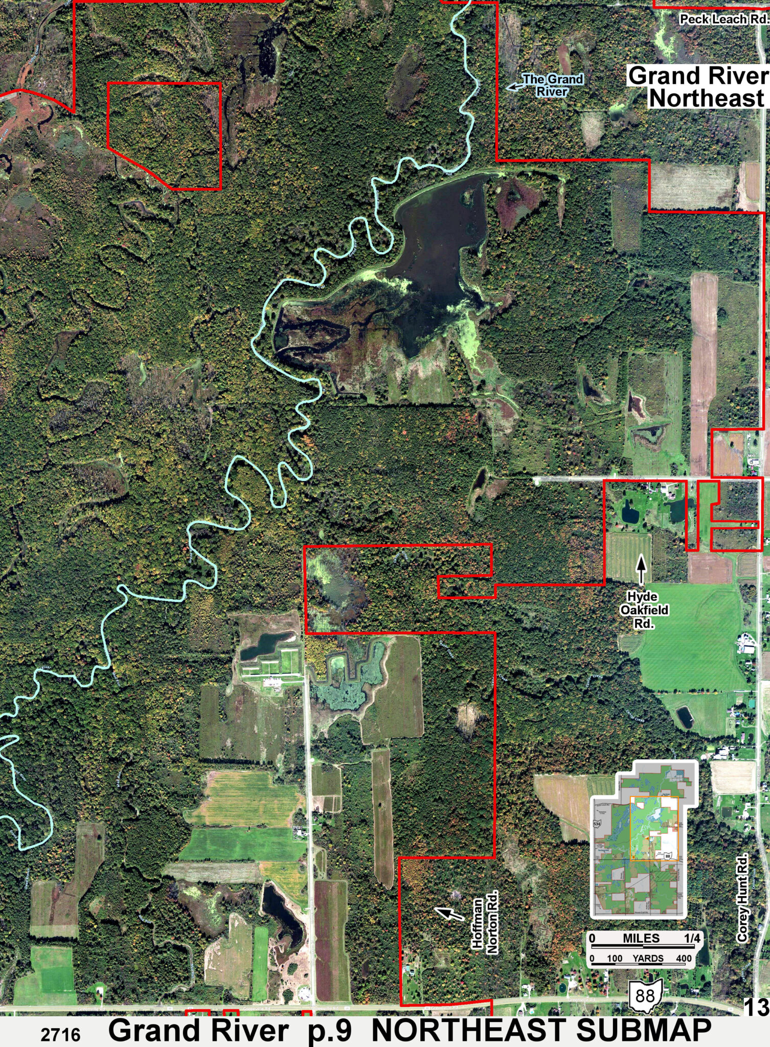 q Grand River – Ohio Hunting Maps – 1400+ page Map Guide to Public Lands