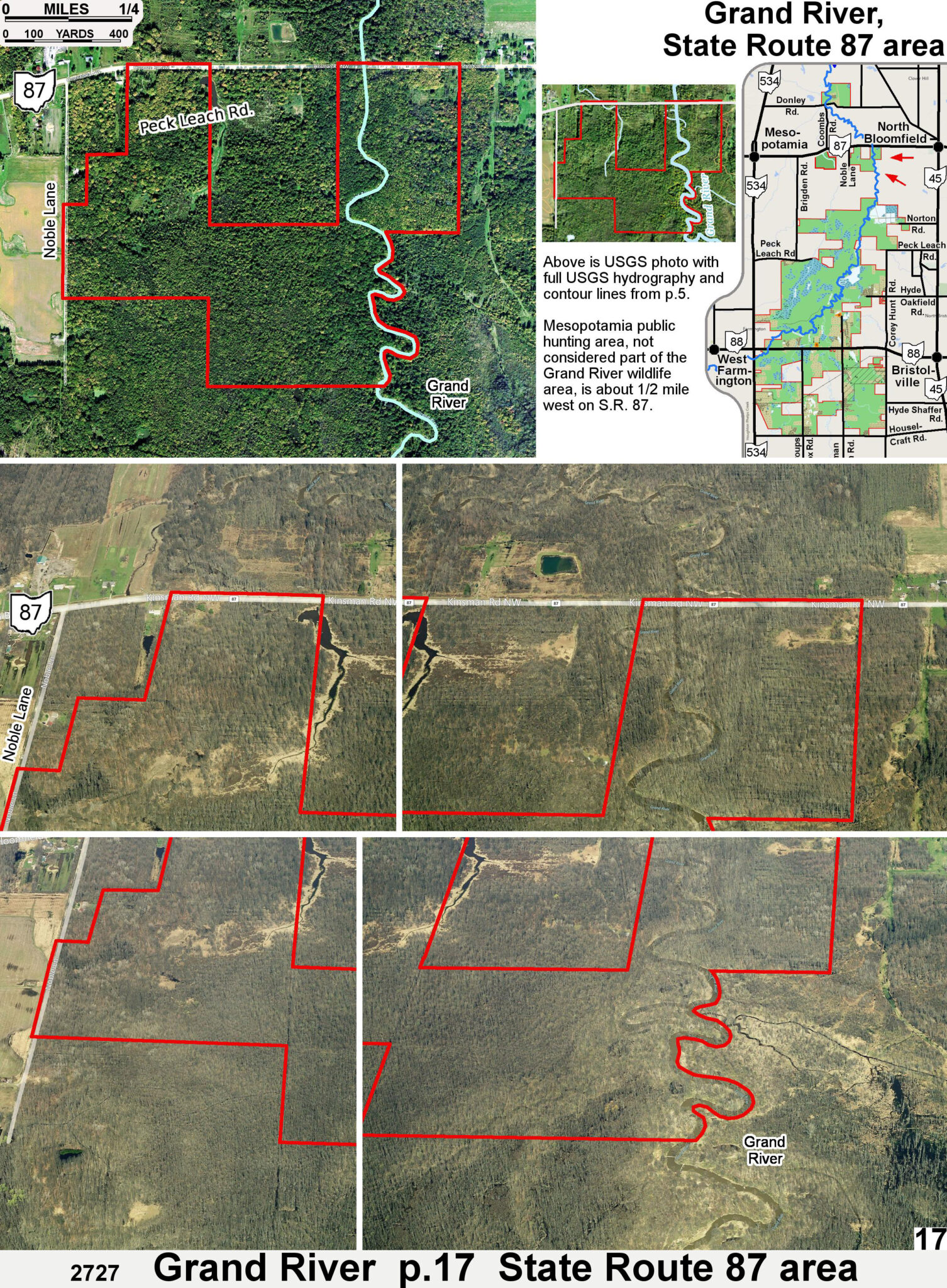 q Grand River – Ohio Hunting Maps – 1400+ page Map Guide to Public Lands