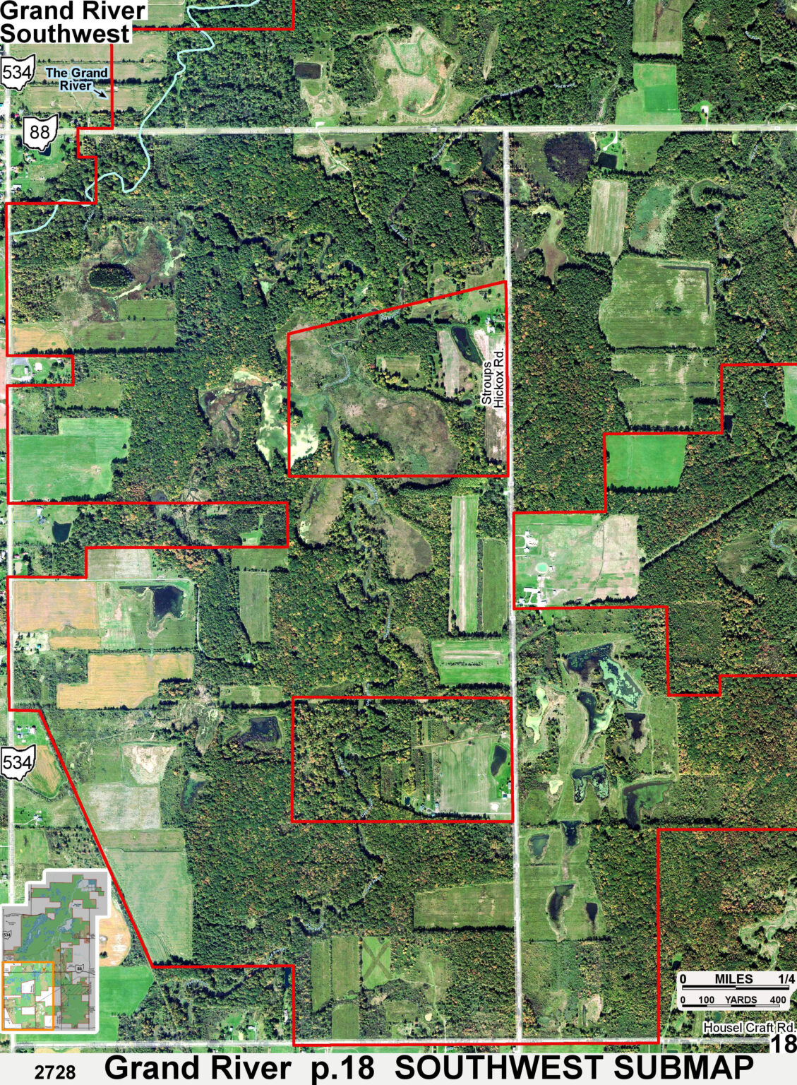 q Grand River – Ohio Hunting Maps – 1400+ page Map Guide to Public Lands