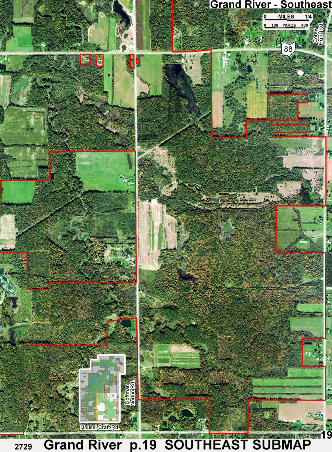 q Grand River – Ohio Hunting Maps – 1400+ page Map Guide to Public Lands