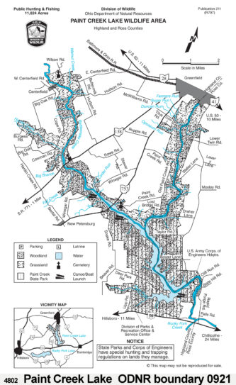 q Paint Creek Lake – Ohio Hunting Maps – 1400+ page Map Guide to Public ...
