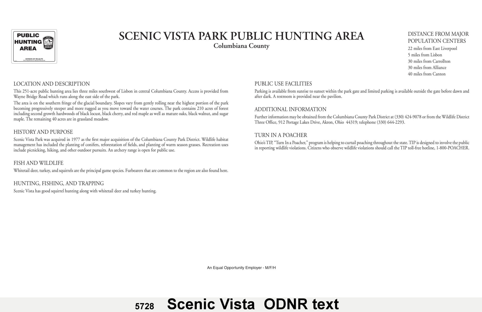 q Scenic Vista – Ohio Hunting Maps – 1400+ page Map Guide to Public Lands