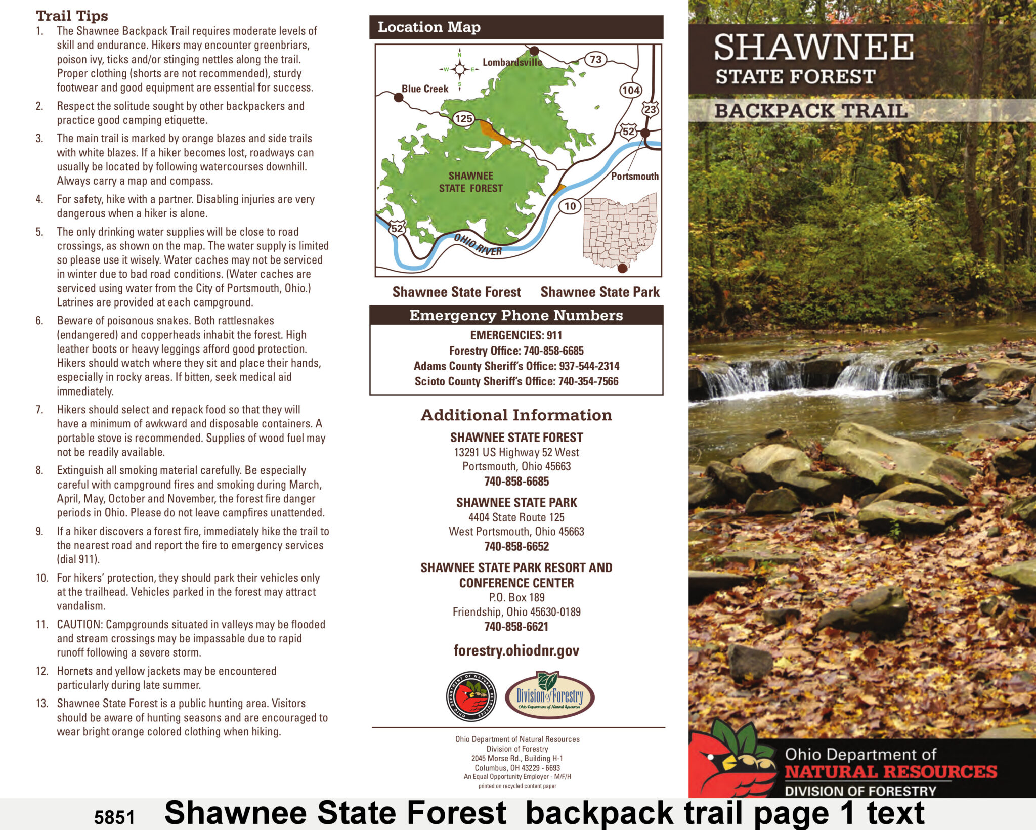 q Shawnee S.F. – Ohio Hunting Maps – 1400+ page Map Guide to Public Lands