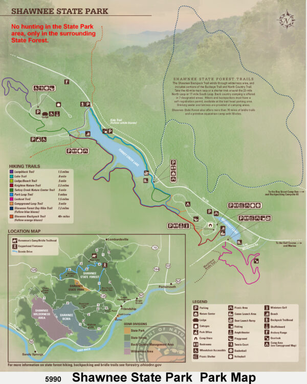 q Shawnee S.F. – Ohio Hunting Maps – 1400+ page Map Guide to Public Lands
