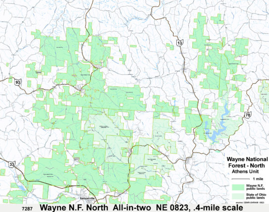 q Wayne N.F. North – Ohio Hunting Maps – 1400+ page Map Guide to Public ...