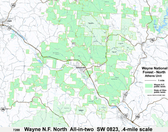 q Wayne N.F. North – Ohio Hunting Maps – 1400+ page Map Guide to Public ...