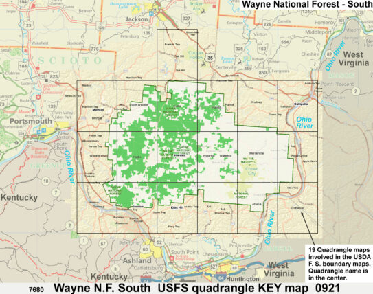 q Wayne N.F. South – Ohio Hunting Maps – 1400+ page Map Guide to Public ...