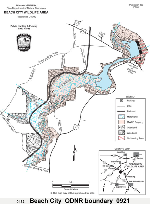 q Beach City large – Ohio Hunting Maps – 1400+ page Map Guide to Public ...