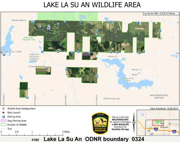 q Lake La Su An – Ohio Hunting Maps – 1400+ page Map Guide to Public Lands
