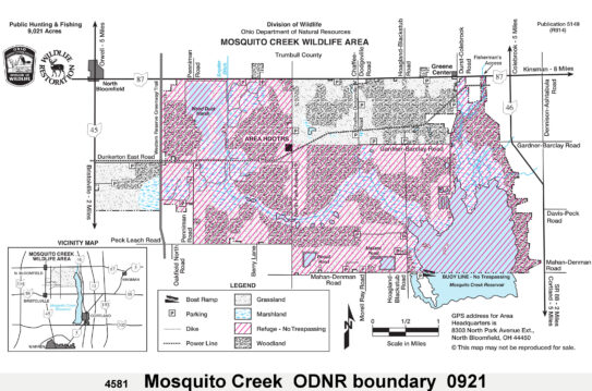 q Mosquito Creek – Ohio Hunting Maps – 1400+ page Map Guide to Public Lands