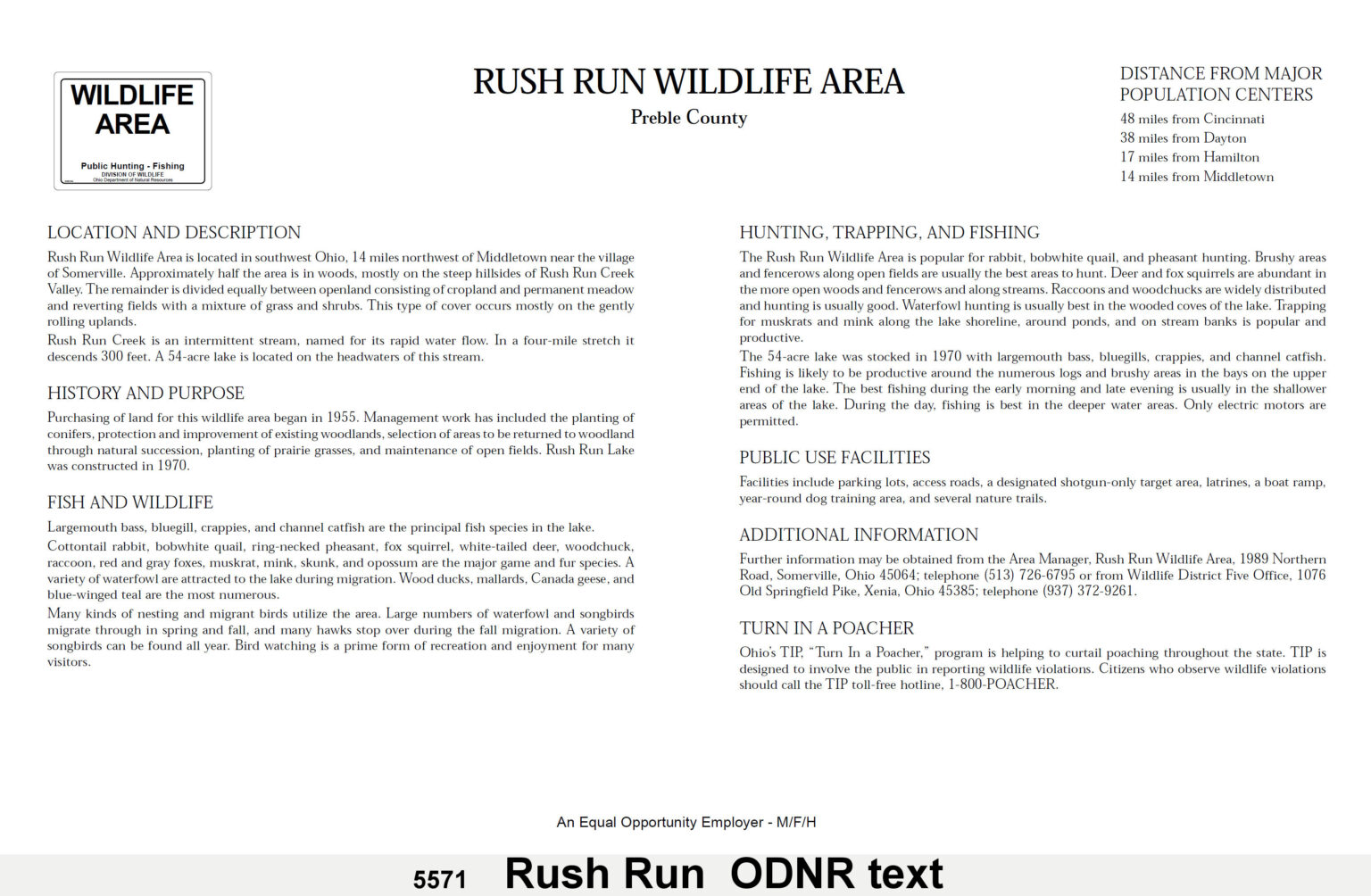 q Rush Run – Ohio Hunting Maps – 1400+ page Map Guide to Public Lands