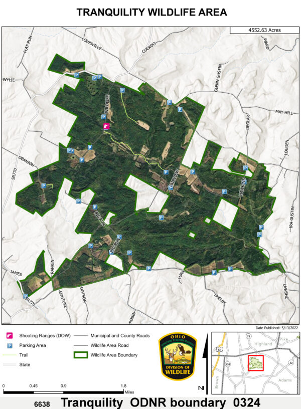 q Tranquility – Ohio Hunting Maps – 1400+ page Map Guide to Public Lands