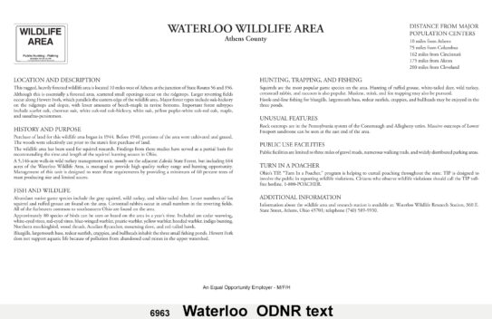 q Waterloo – Ohio Hunting Maps – 1400+ page Map Guide to Public Lands
