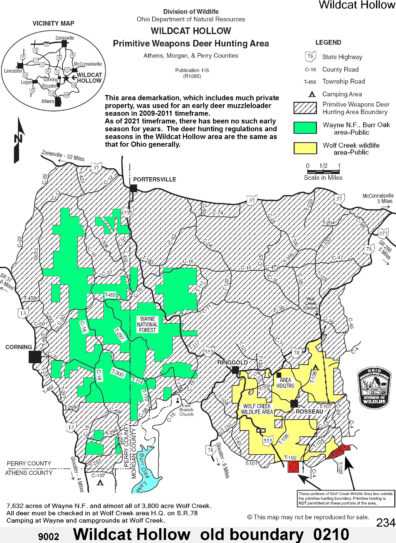 q Wildcat Hollow – Ohio Hunting Maps – 1400+ page Map Guide to Public Lands