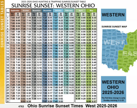 q Ohio Sunrise Sunset Tables Times – Ohio Hunting Maps – 1400+ page Map ...