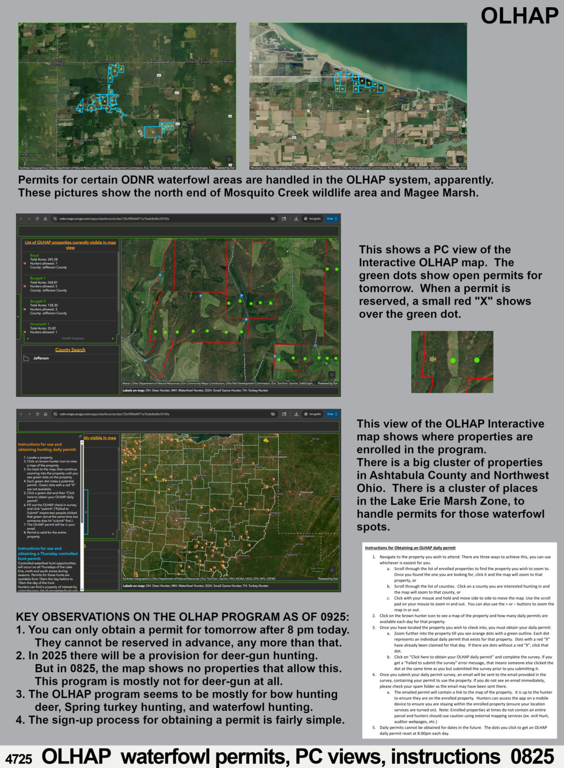 q OLHAP Program – Ohio Hunting Maps – 1400+ page Map Guide to Public Lands